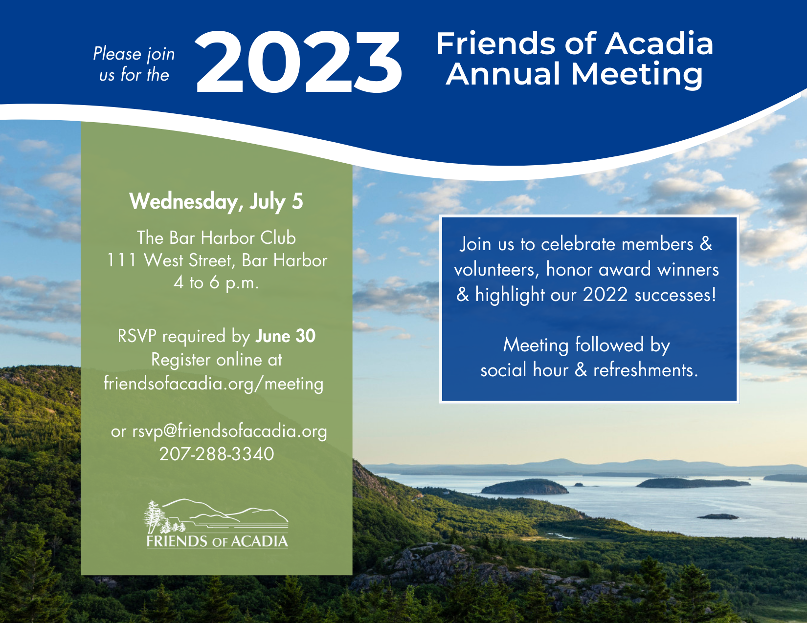 Friends of Acadia Annual Meeting | Protecting Acadia